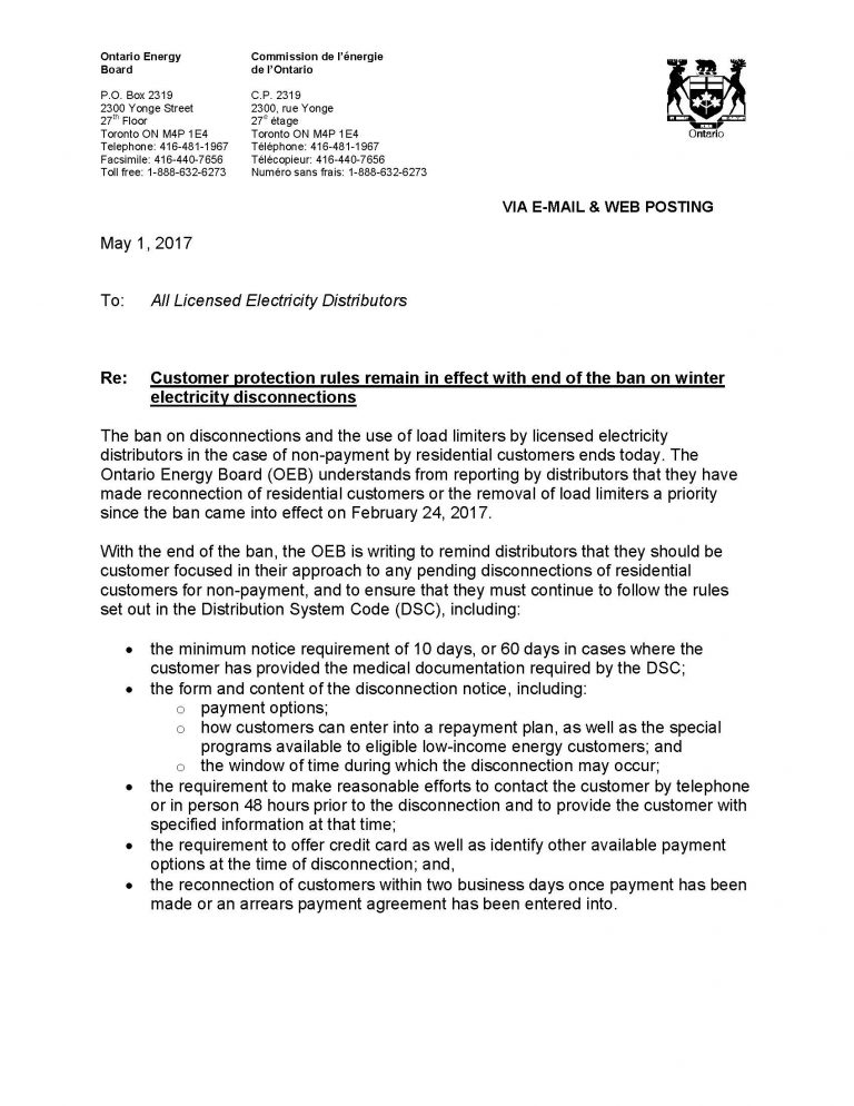 May 1st and Utility Disconnections - United Way of Bruce Grey