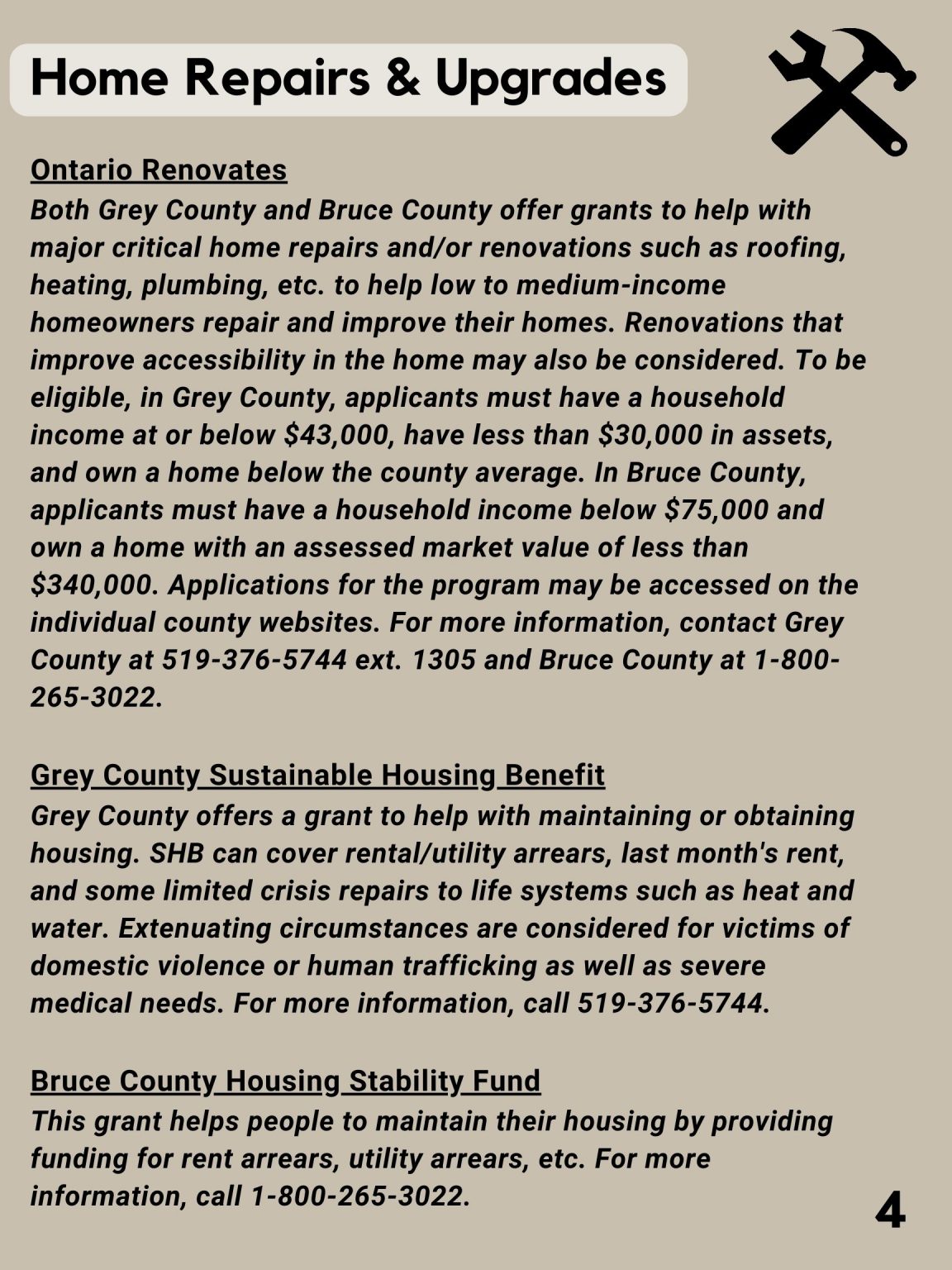 Turning Over Stones: Your Guide to Local Supports - United Way of Bruce ...