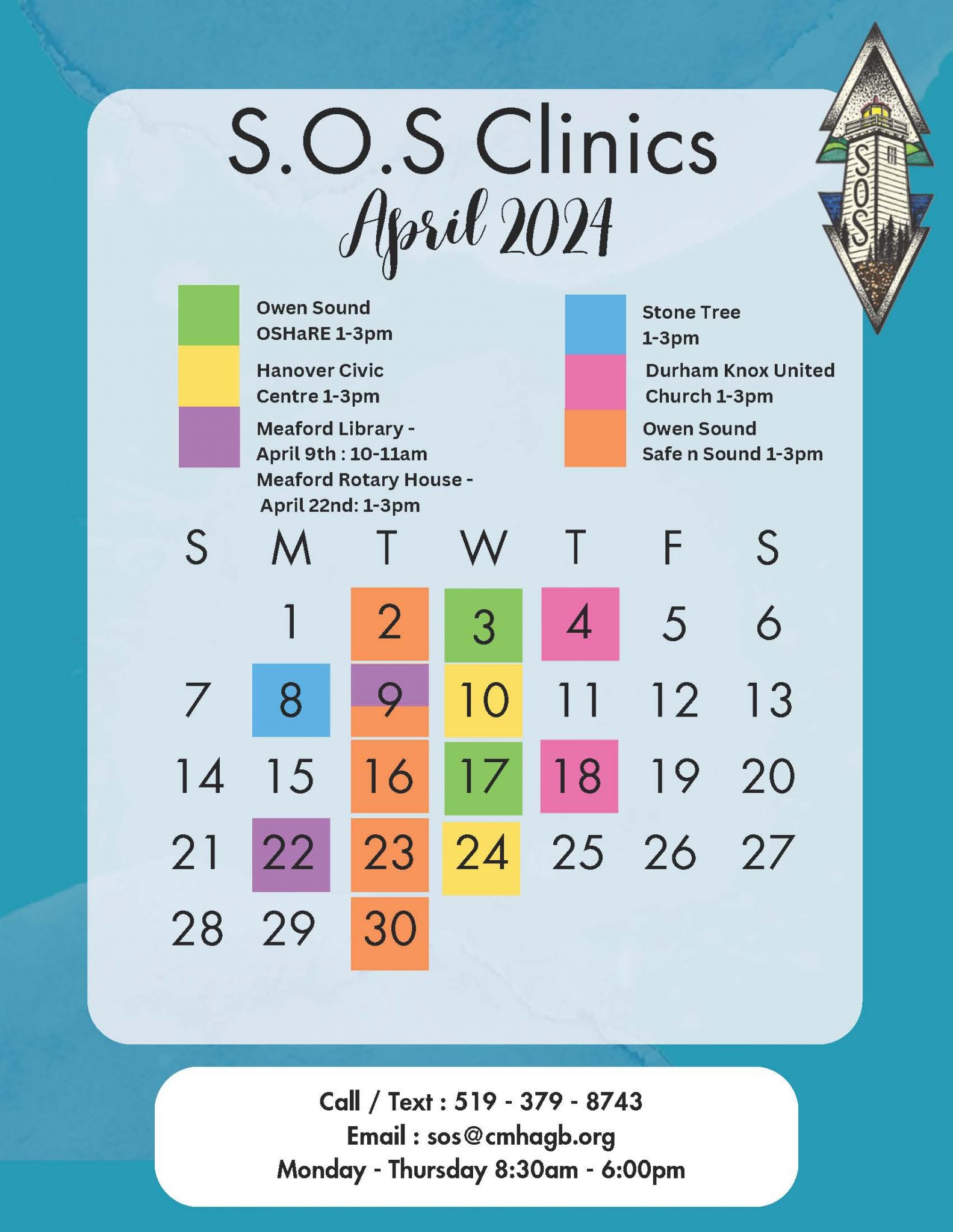 SOS Pop-up & Market Schedule - United Way of Bruce Grey