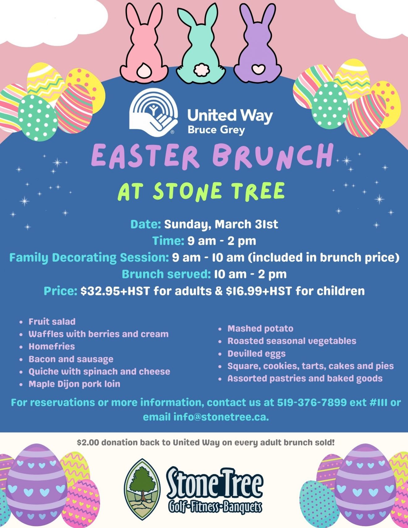 United Way Easter Brunch @ Stone Tree - United Way of Bruce Grey