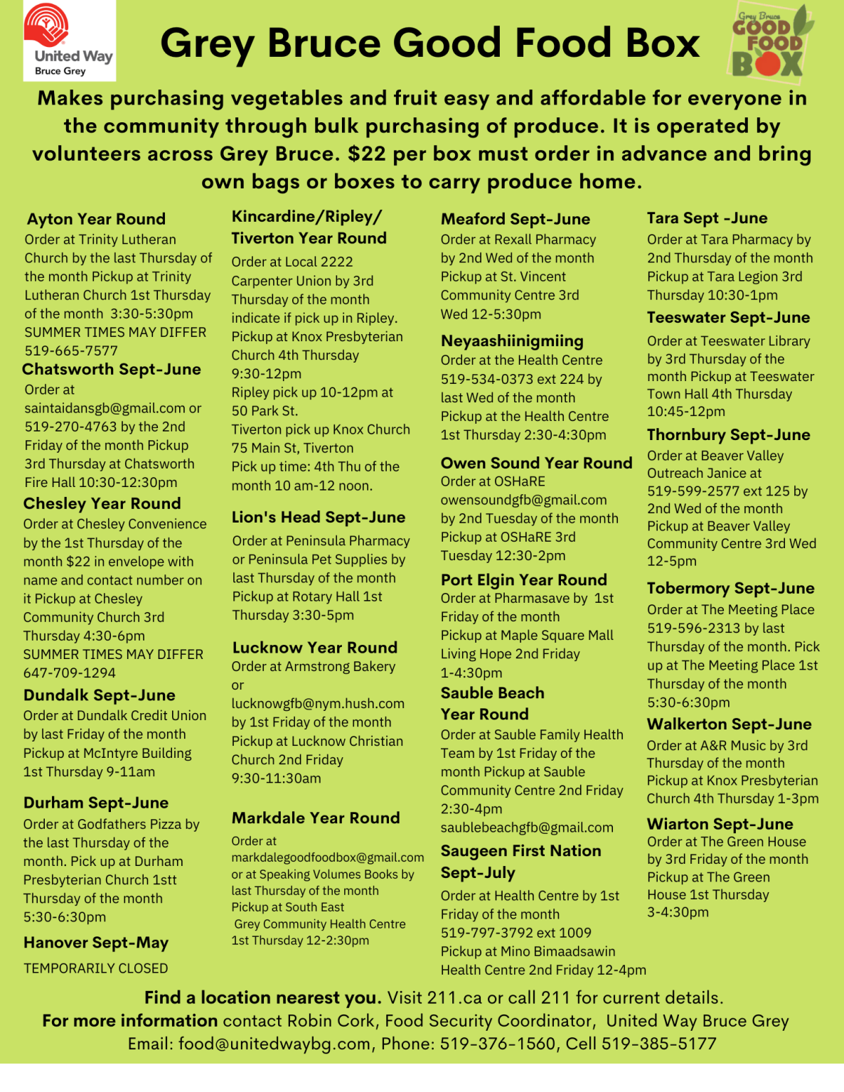 Good Food Box - United Way of Bruce Grey