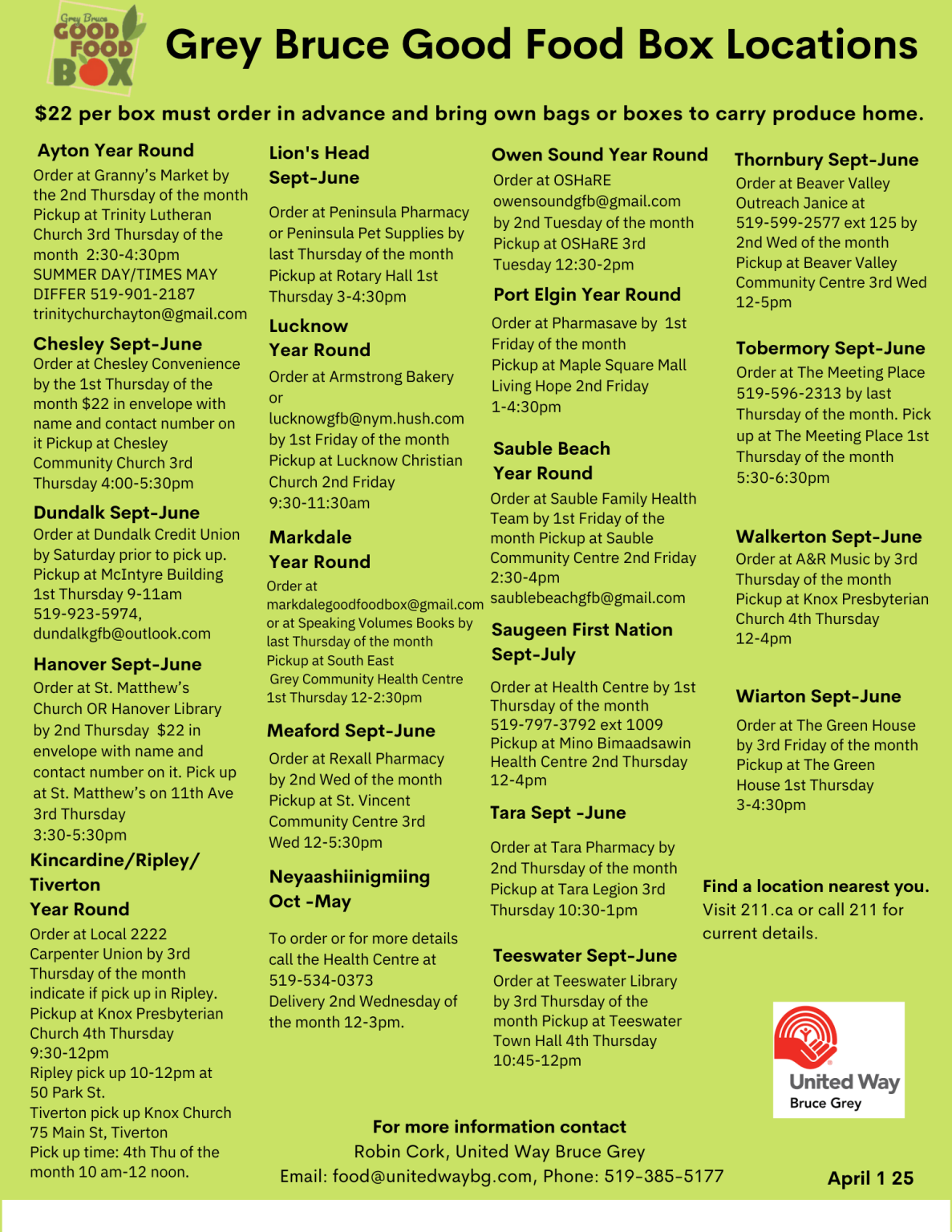 Good Food Box - United Way of Bruce Grey