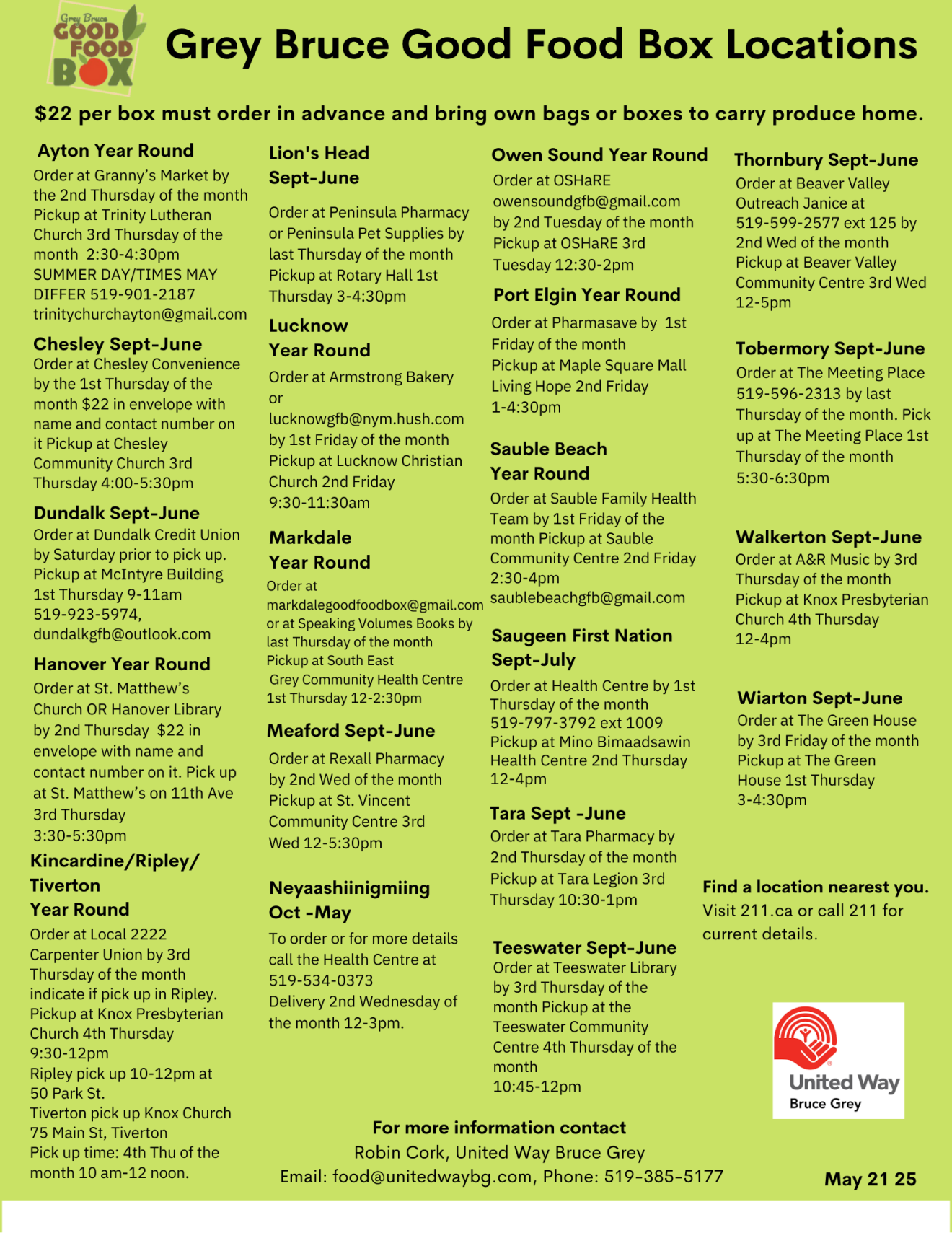 Good Food Box - United Way of Bruce Grey